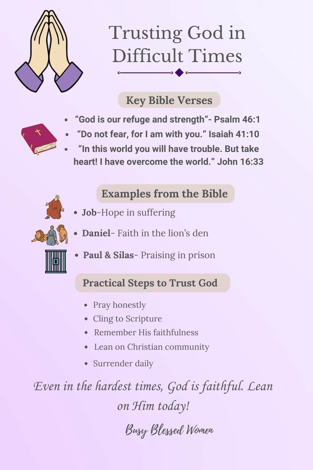 Trusting God in Difficult Times: Bible Verses and Practical Steps