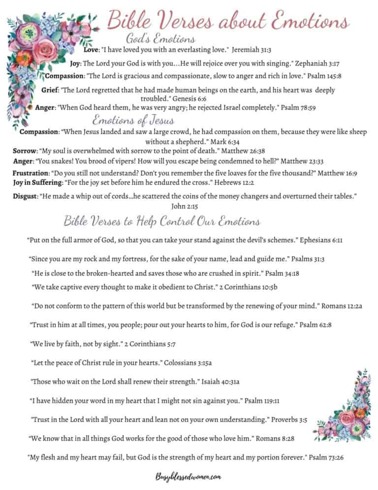 Bible Verses about Controlling and Managing Your Emotions