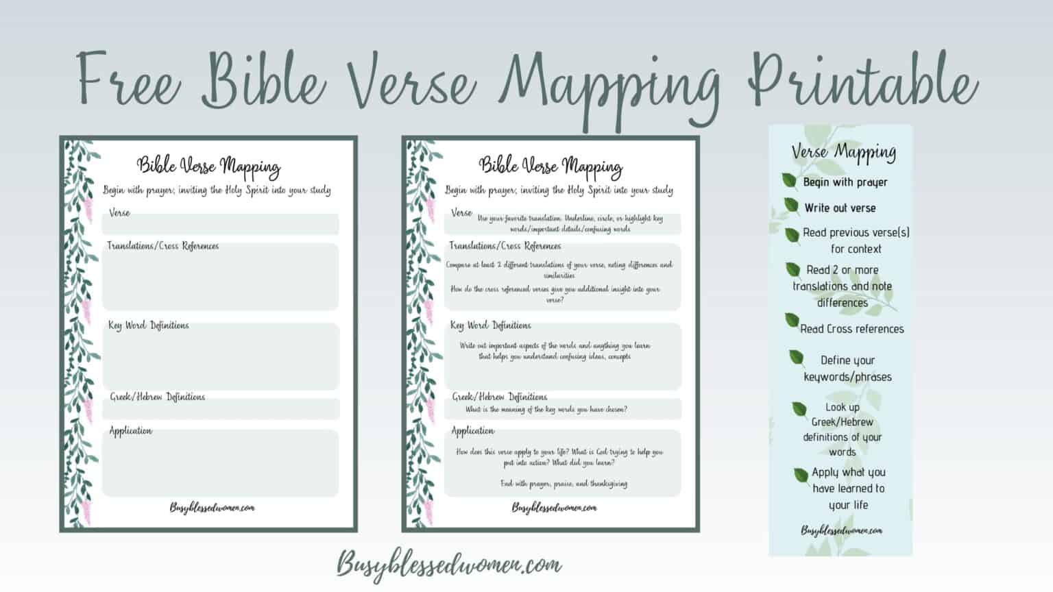 A 10 Step Guide to Verse Mapping