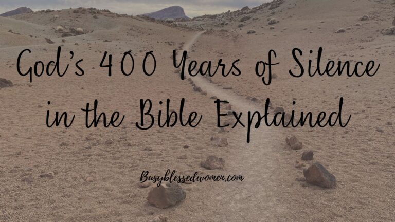 God's 400 Years of Silence in the Bible