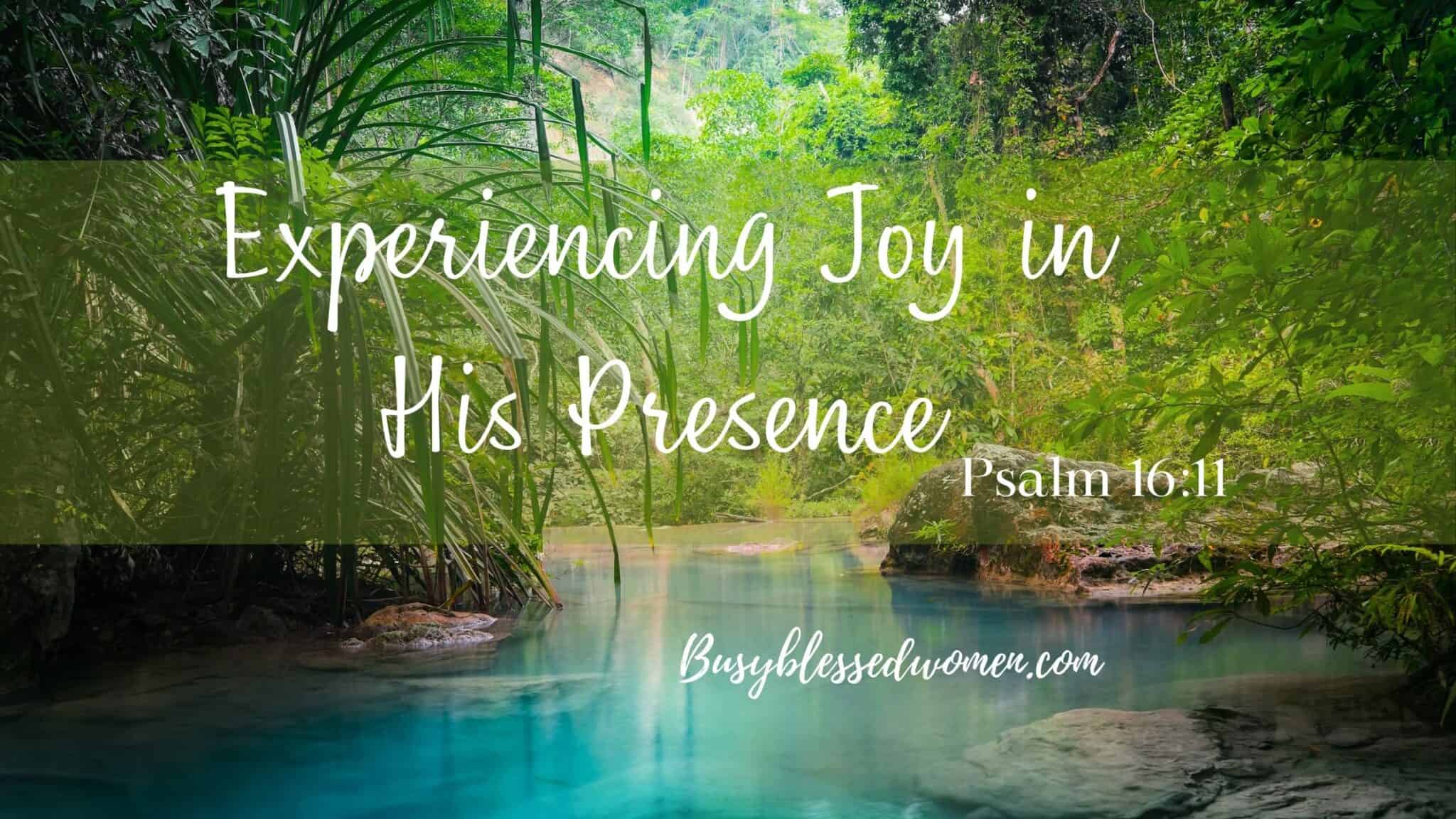 In His Presence is Fullness of Joy- Psalm 16:11