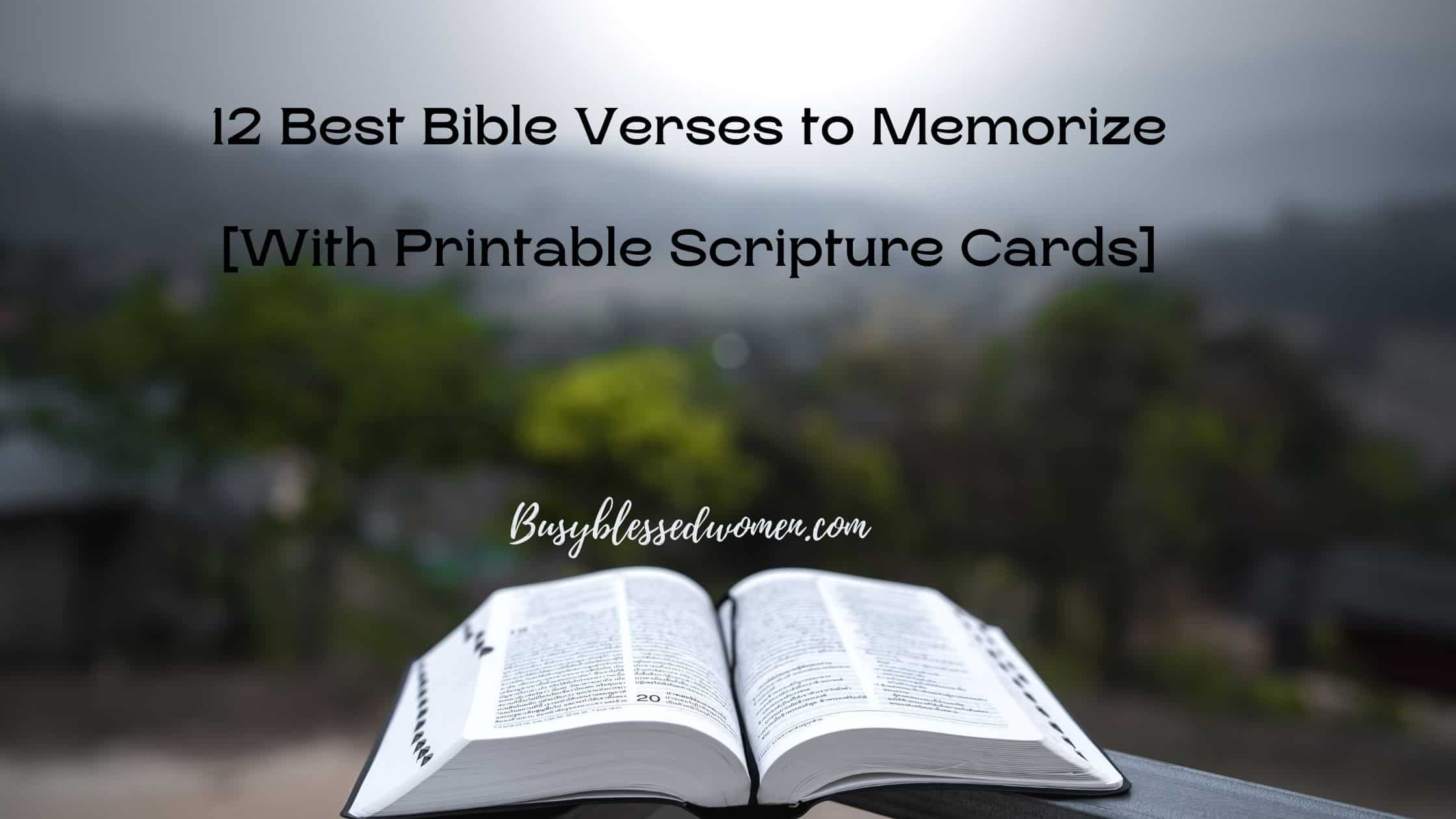 12 Best Bible Verses to Memorize [With Scripture Cards]