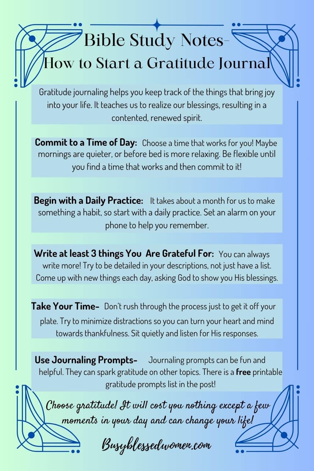 How to Start a Daily Gratitude Journal (and Why It Can Bless Your Life)